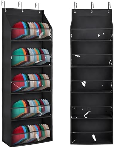 Amazon.com: AROUY Hat Rack for Door-Hat Organizer for Baseball Caps ...