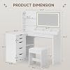 Amazon.com: Furmax Vanity Desk with Mirror, L Shape Vanity, LED Lighted ...