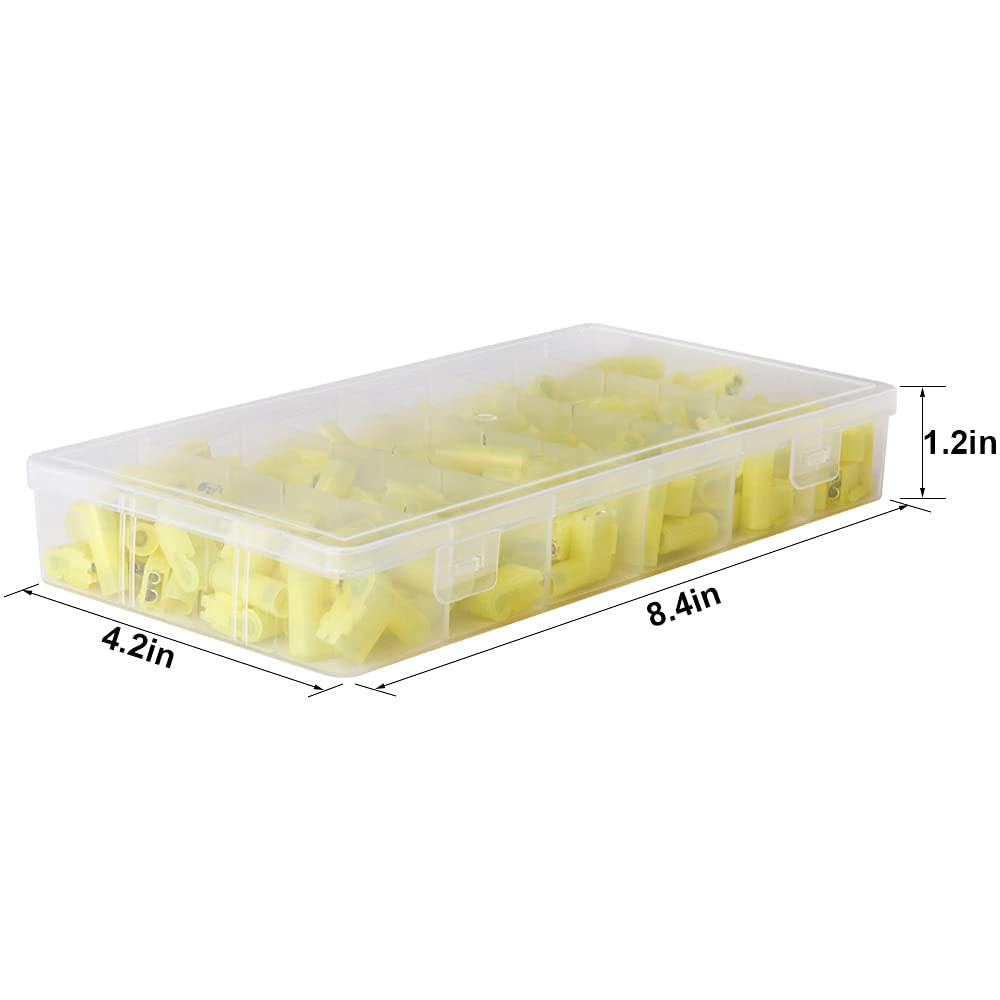 Snapklik.com : 120PCS Nylon Insulated Flag Spade Quick Disconnects 12 ...