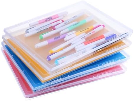 Amazon.com: A4 Clear File Portable Project Case Plastic Scrapbook Paper ...