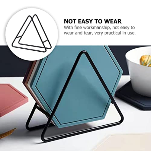 UPKOCH Coaster Holder Triangle Design Metal Rack Holder Storage Caddy ...