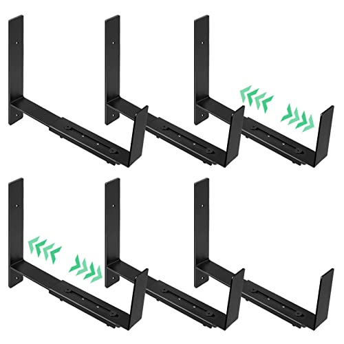 ANPHSIN 6 Pack Adjustable Window Planter Box Brackets, Flower Window ...