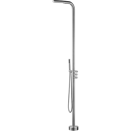 RBROHANT Outdoor Shower Brass Outside Shower Kit for Backyard Garden Pool Beach, Freestanding ...
