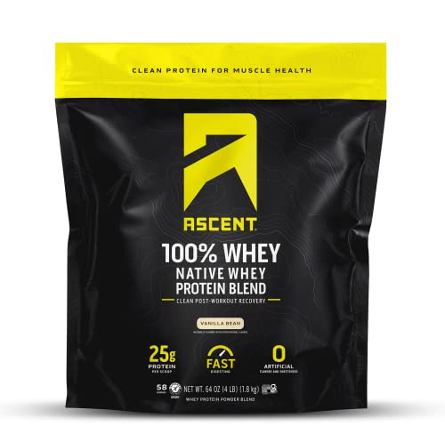 Ascent 100% Whey, Native Whey Protein Blend - Clean Post Workout ...