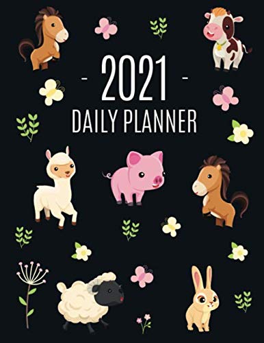 Farm Animals Planner 2021: Funny Monthly Agenda | For All Your Weekly ...