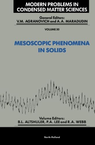 Amazon.com: Mesoscopic Phenomena in Solids: 9780444568885: Altshuler, B ...