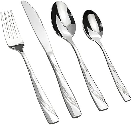 Cutlery Set, Homikit Stainless Steel 32 Piece Cutlery Flatware Sets for ...