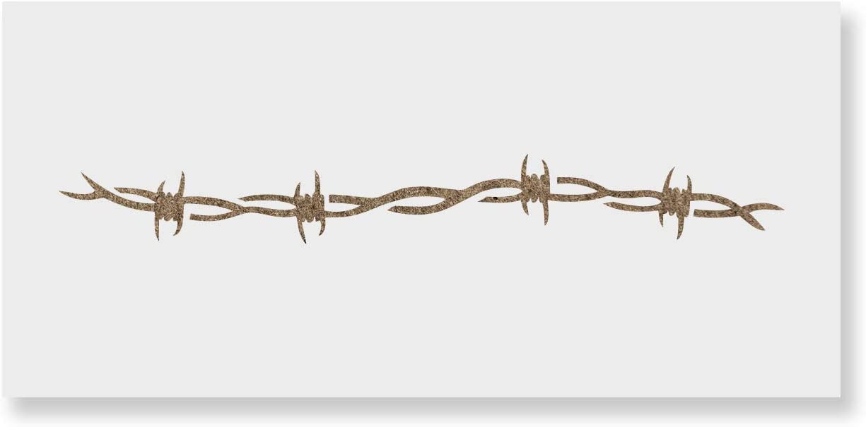 Amazon.com : Reusable Barbed Wire Stencil Template for DIY Crafts and ...