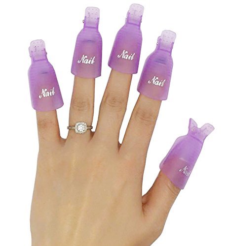 Amazon.com : Acrylic Nail Polish Remover Clips,10 Pieces Reusable ...