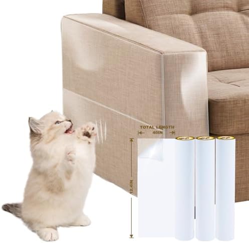 Amazon.com : Eosarcu Cat Scratch Furniture Protector, 3-Roll 40" x 12.4 ...