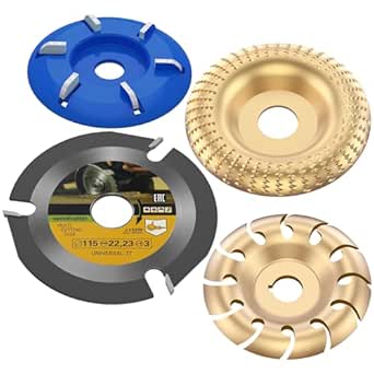 Amazon.com: 4Pcs Angle Grinder Wood Carving Disc Grinding Wheel Set ...