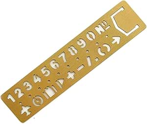 Amazon.com : Vintage Metal Bookmark, Brass Drawing Ruler Painting ...