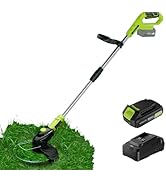 Amazon.com : STEELITE 21V Cordless String Trimmer, Battery Powered Weed ...