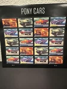 Amazon.com: Pony Car Postage Stamps Sheet of 20 : Office Products