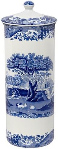 Amazon.com: Spode Blue Italian Earthenware 13-Inch Gourmet Pasta Jar ...