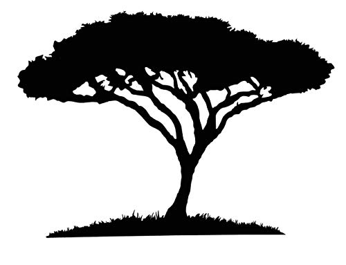 African Tree Silhouette Simple