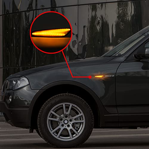 Snapklik.com : Gempro 2pcs LED Side Marker Lights Amber Turn Signals Blinker For BMW E90 E91 E92 ...