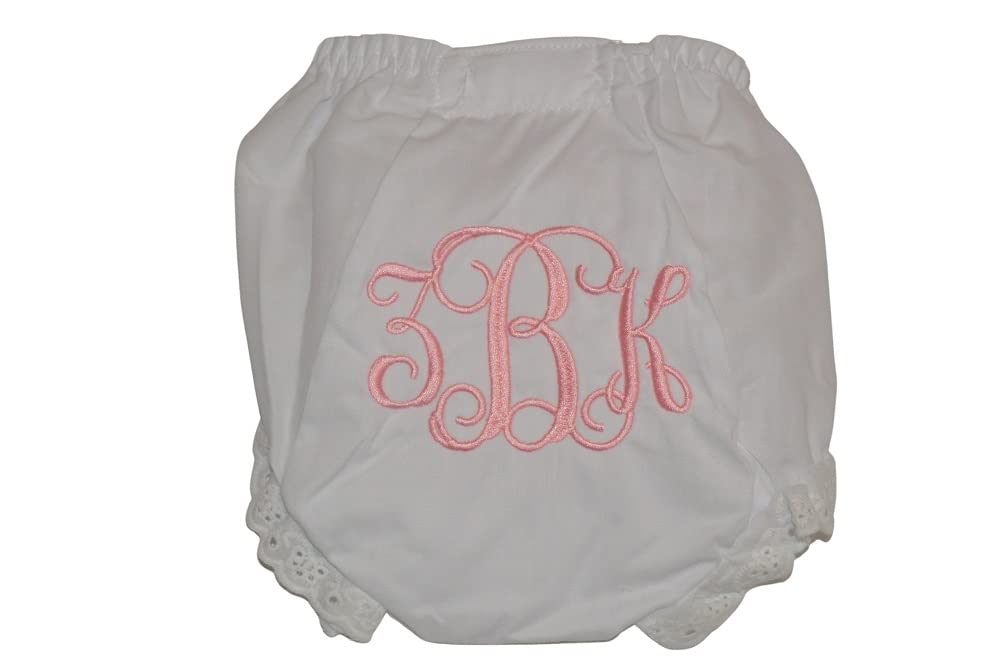 Amazon.com: Personalized Baby Bloomers, Monogramed Diaper Cover ...
