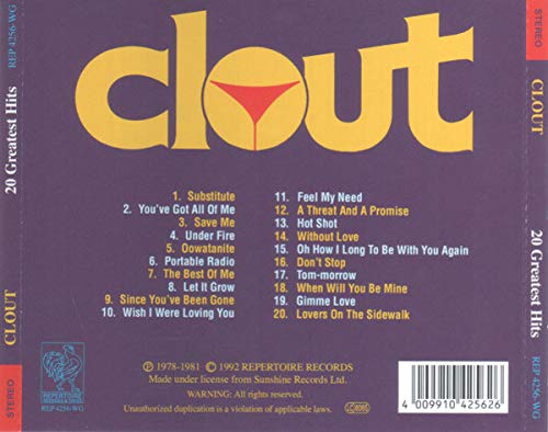 20 Greatest Hits : Clout, Clout, Clout, Clout: Amazon.fr: CD et Vinyles}