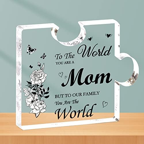 Amazon.com: Acrylic Mom Plaque Gift from Daughter or Son - Mom Birthday ...