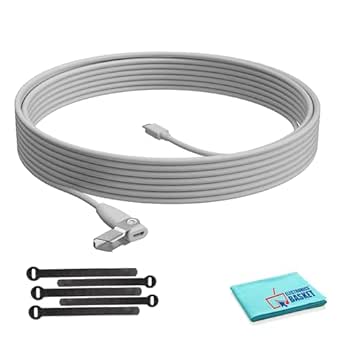 Amazon.com: Logitech Rally Mic Extension Cable Bundle Including: Cable ...