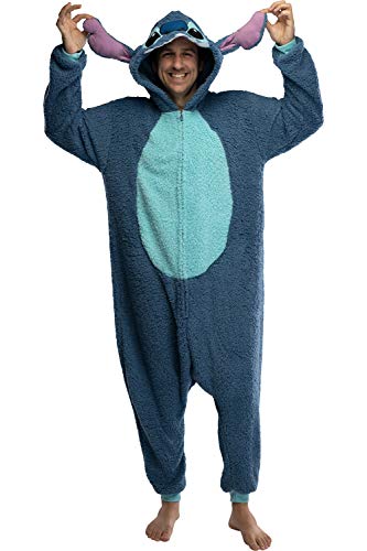 Disney Lilo & Stitch Adult Stitch Kigurumi Cosplay Costume Sherpa Union ...