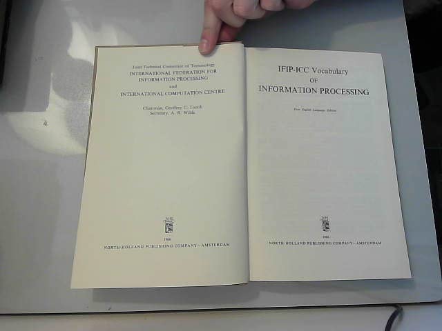 IFIP-ICC vocabulary of information processing: JOINT TECHNICAL ...