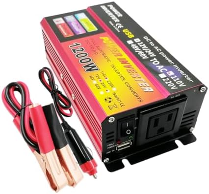 Amazon.com: 600W/1200W(Peak) Power Inverter DC 12V/24V to 110V AC ...