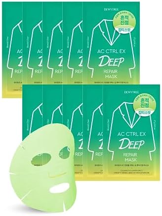 Amazon.com : Dewytree AC Control EX Deep Trace Soothing Face Masks ...