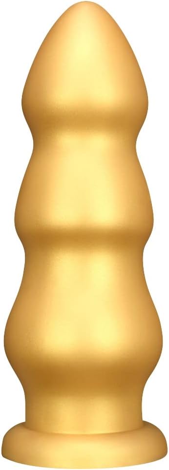 Amazon.com: T-Explorer 12.4'' Huge Silicone Anal Beads Anal Plug, Gold Thick Butt Plug Dildos ...