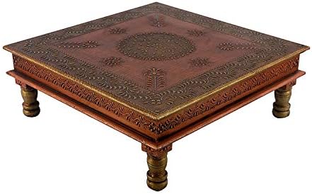 Wood_To_Cart Pooja Bajot Stool/Pooja Decor/Pooja Chowki/Patla/Chowki ...