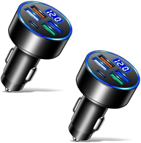Amazon.com: USB Car Charger Splitter Adapter, 120W 12V/24V 4-Socket ...