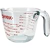 Amazon.com: Pyrex Prepware 1 Cup Measuring Cup, Clear w/ Red ...