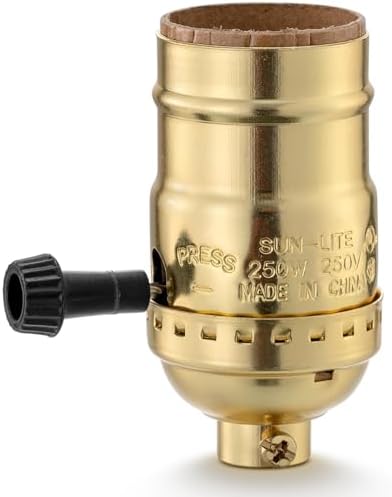 CXYNDFA 3-Way Lamp Socket Replacement with Switch - E26 Threaded Base ...