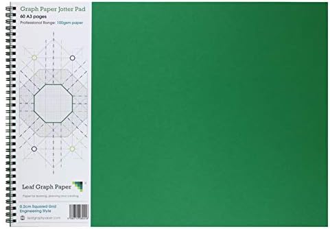 Silvine A3 Graph Pad. 50 Sheets of Quality 90gsm Paper, Printed 1-5 ...