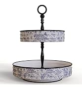 Amazon.com: RUSTIC VOGUE 2 Tier Tray – Red & Black Plaid Tiered Tray ...