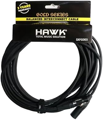 Hawk Total Music Solution SXFG003 Gold Series XLR Male to XLR Female ...