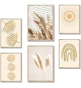 Amazon.de: BLATT PAPIER® 6er Boho Bilder Set Pampasgras (2x A3, 4x A4) Wandbilder, Poster Set ...
