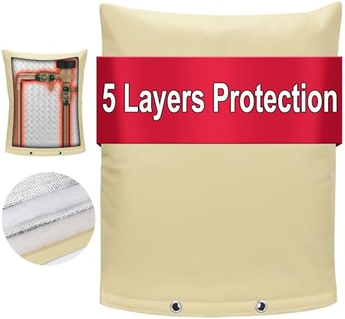 Homiton Backflow Preventer Insulation Cover (5°F) 5 Layer 14" W x 19" H ...