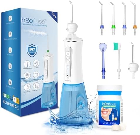 Amazon.com: H2ofloss Whitening Water Flosser for Teeth Cordless, IPX7 ...