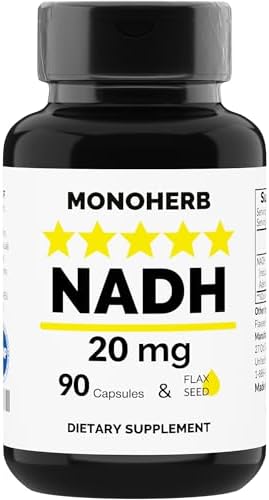Amazon.com: MONOHERB NADH 20 mg - 90 Vegetarian Capsules - Reduced ...