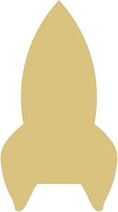 Amazon.com: Rocket Ship Wood Craft Unfinished Wooden Cutout Art DIY ...