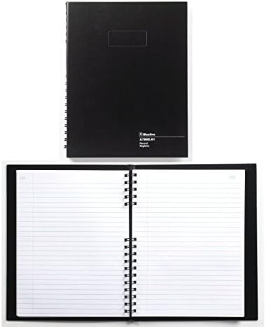 Blueline Record Book 10.25x7.69-Inch 200 Pages, Black (A796.01 ...