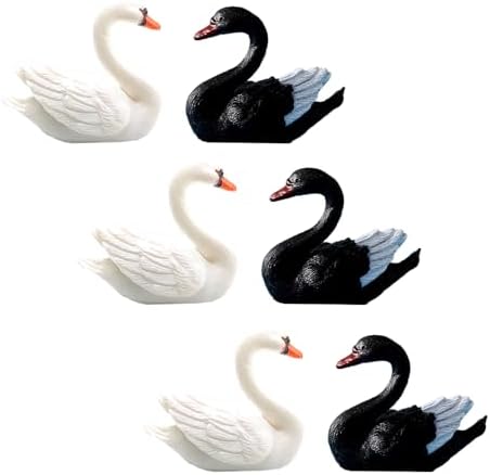 Amazon.com: 30PCS Miniature Swan Resin Figurine Miniature White and ...