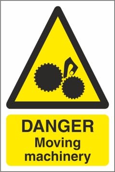 danger moving machinery. safety sign sticker, Waterproof sticker ...