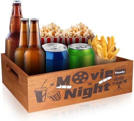 Amazon.com: GlikCeil Movie Night Supplies Snack Tray with Handles for ...
