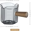 Amazon.com: Joeyan 4 oz Grey Double Spouts Measuring Triple Pitcher Milk Cup with Wood Handle ...