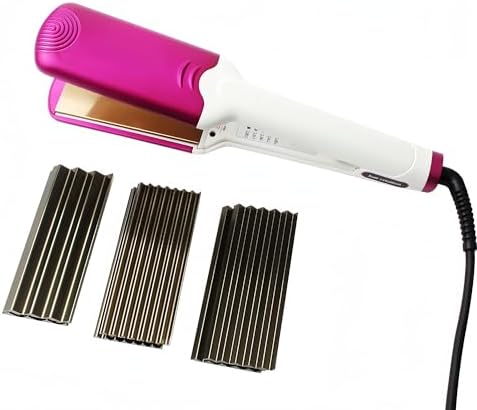 Amazon.com : Hair Crimper Iron with 4 Interchangeable Plates, Crimping ...