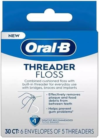 Amazon.com : Oral-B Threader Floss 30 Count: 6 Envelopes of 5 Threaders ...