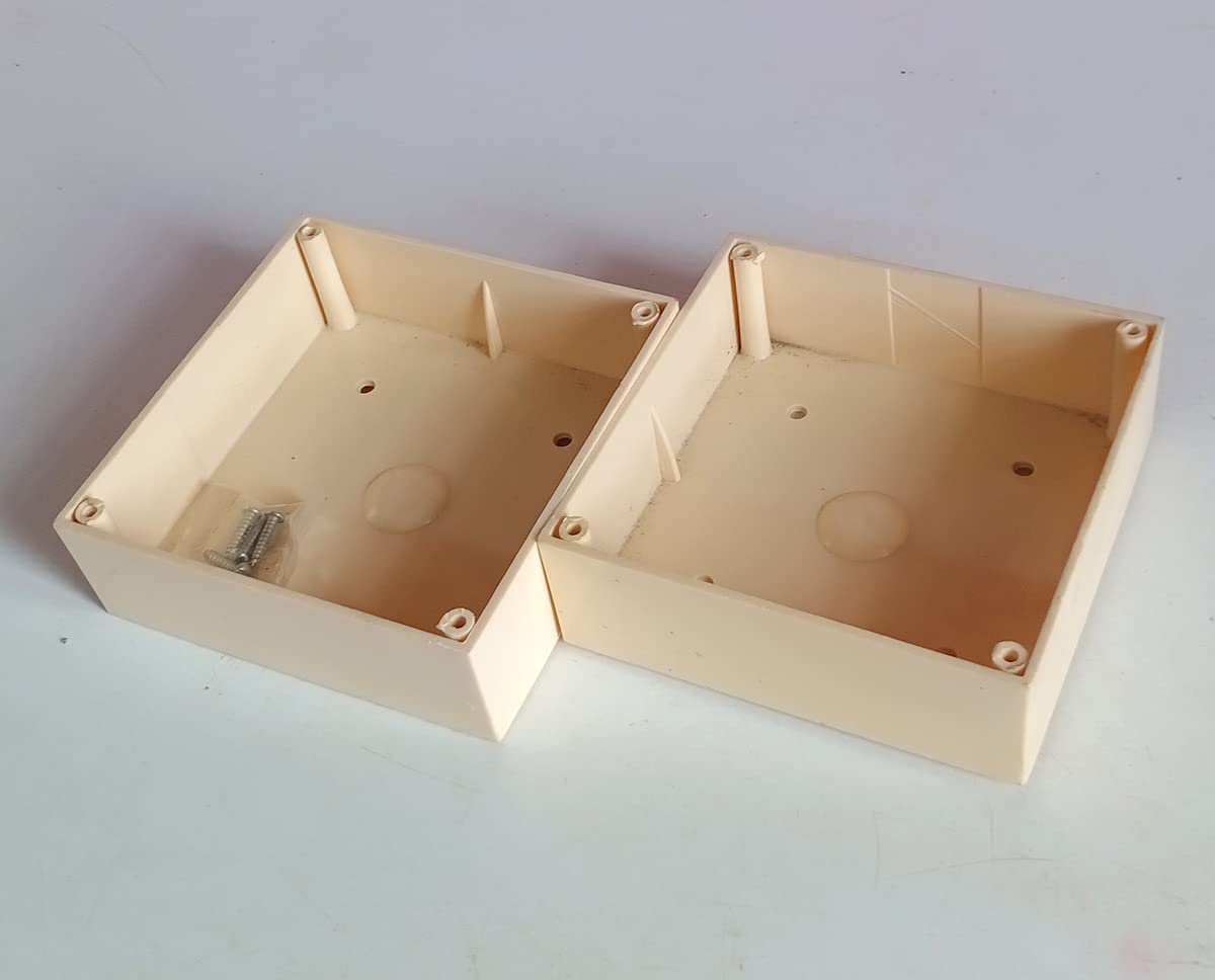 PVC Modular Surface Box 4 x 4 inch (2 Pieces) : Amazon.in: Home Improvement